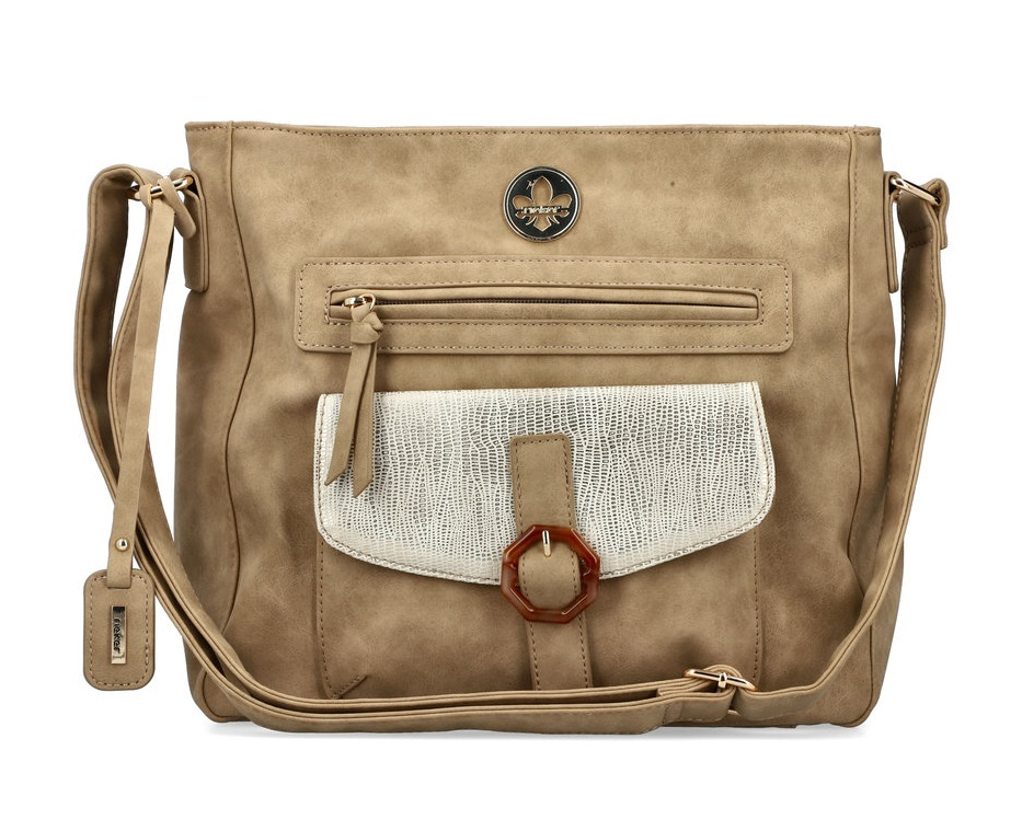 Torebka typu listonoszka H1362-62 beżowa | ButyMila.pl