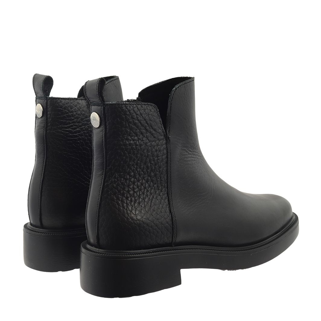 Botki skórzane czarne na płaskim obcasie Ryłko | Producenci \ Ryłko ...