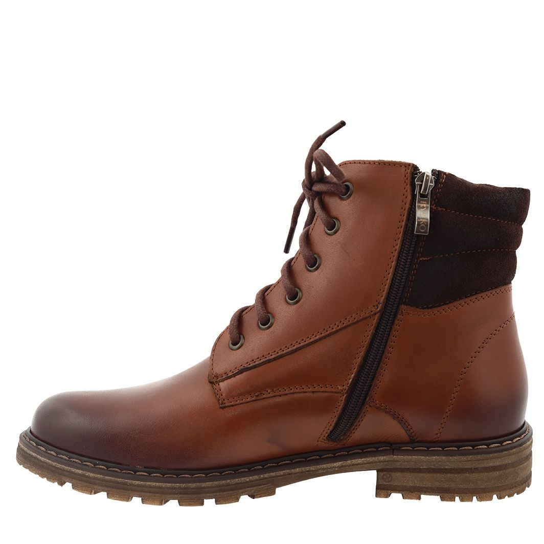 Trzewiki skórzane męskie brązowe Ryłko Brązowy | Buty męskie \ Trzewiki ...