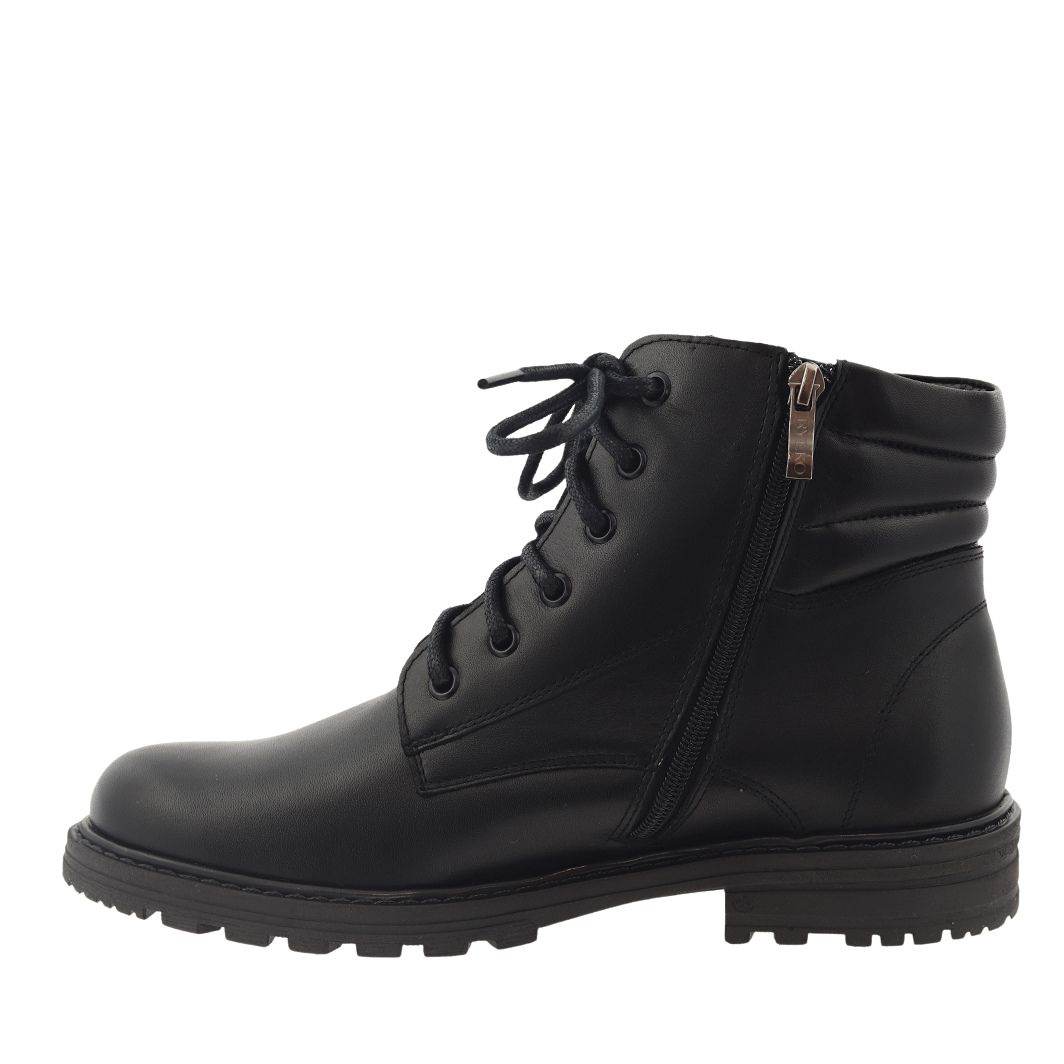 Trzewiki skórzane męskie czarne Ryłko Czarny | Buty męskie \ Trzewiki ...