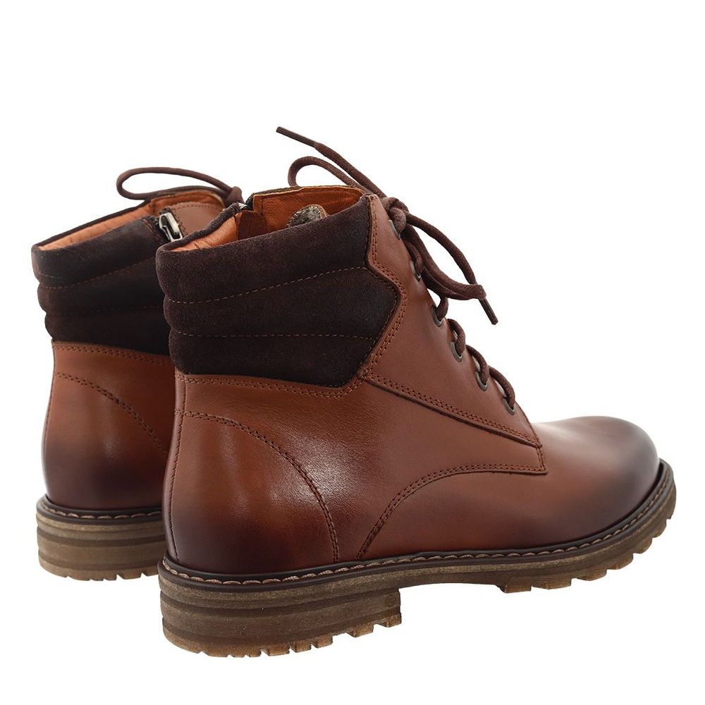 Trzewiki skórzane męskie brązowe Ryłko Brązowy | Buty męskie \ Trzewiki ...